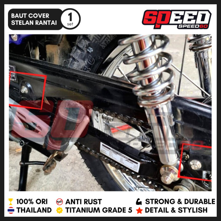 Baut Cover Koper Stelan Rantai RX King Baut Titanium Grade 5 Thailand ...