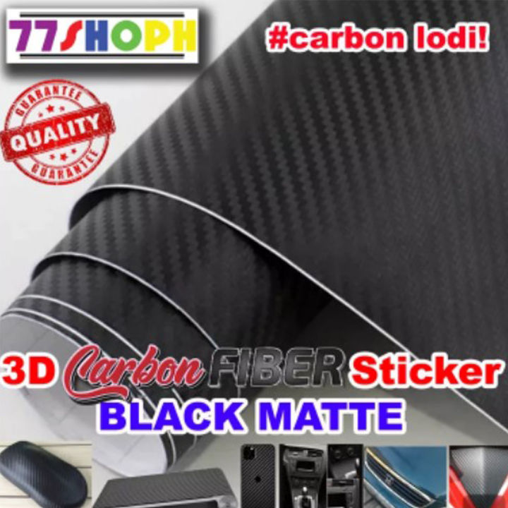Carbon Fiber Sticker 3D Vinyl Matte Black SALE | Lazada PH