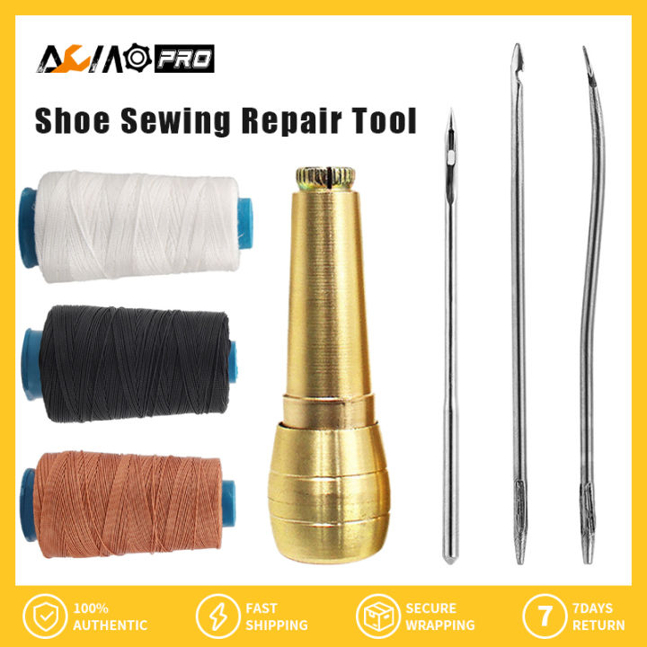 AumoPro Detachable Sewing Shoe Repair Tool Awl Leather Craft Kit ...