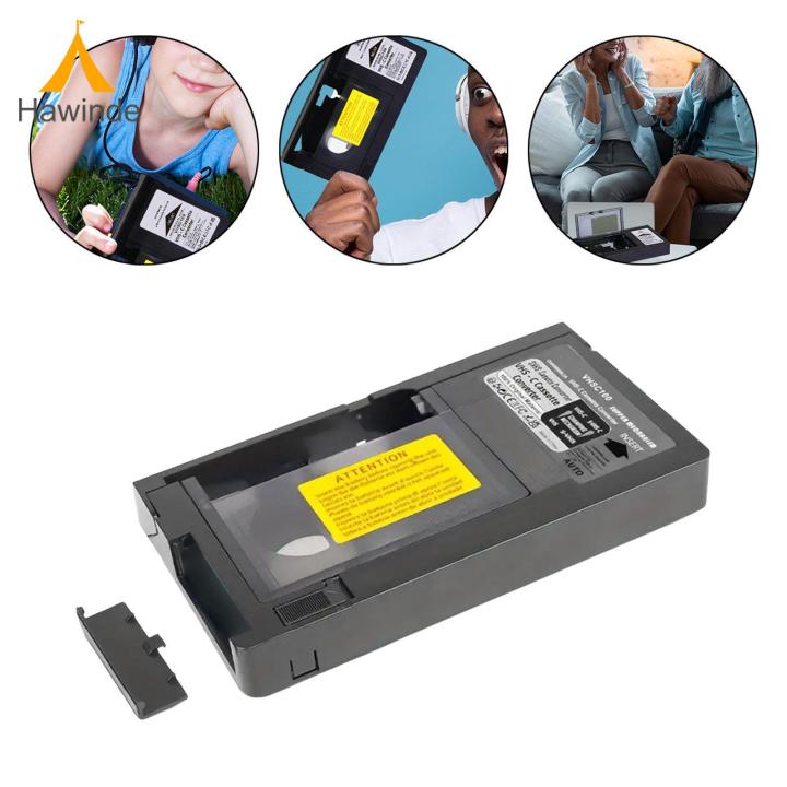 Hawinde VHS to Vhsc Cassette Converter Tape Player Converter Black ...