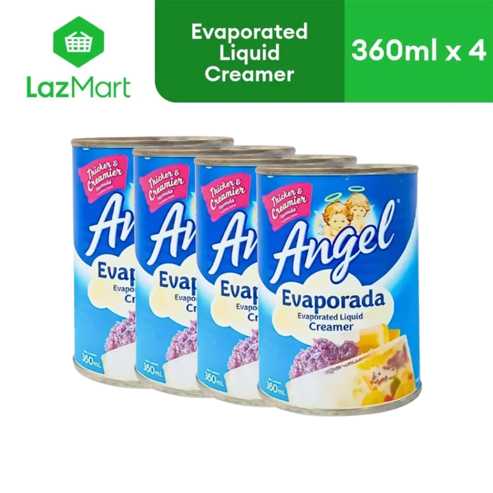 Angel Evaporated Liquid Creamer 360ml - Pack of 4 | Lazada PH