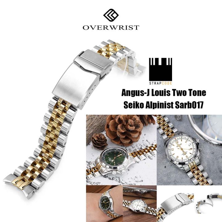 สายนาฬิกา strapcode angus jubilee (angus-j louis) two tone for seiko ...