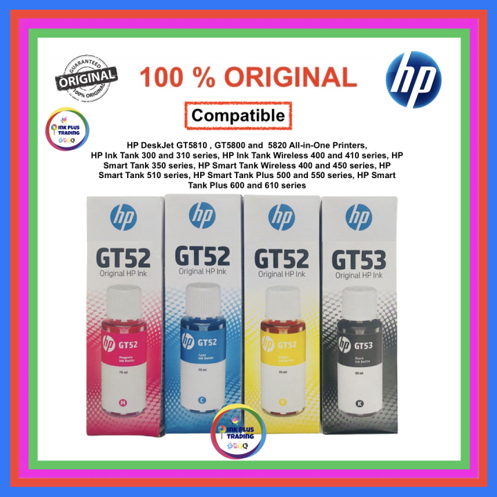 HP GT52 / GT53 Ink For HP DeskJet GT5810 , GT5800 and 5820 All-in-One ...