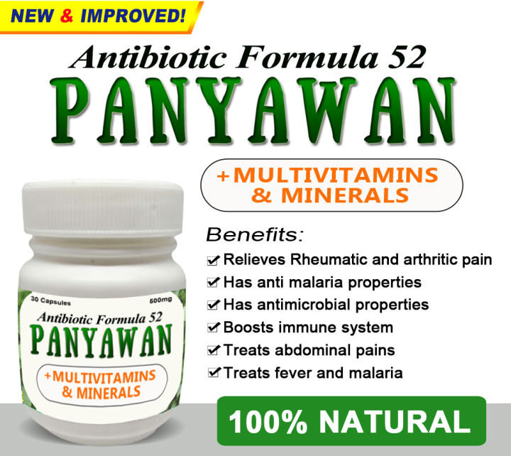 ANTIBIOTIC FORMULA 52 PANYAWAN CAPSULE + Multivitamins & Minerals ...