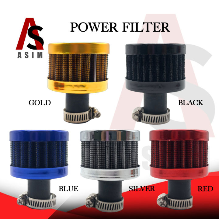 ASIM MOTORCYCLE POWER FILTER WASHABLE AIR INTAKE FILTER 12MM UNIVERSAL ...
