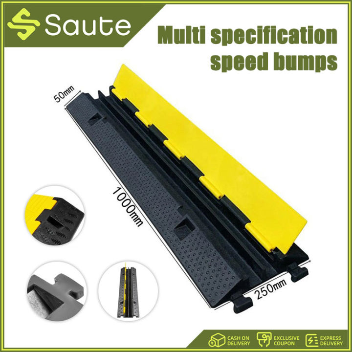 Rubber Cable Ramp Wire Floor Cord Cover Protector Cable Hump Lead Cover ...