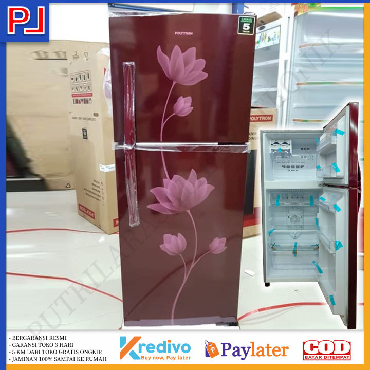 KULKAS POLYTRON 2 PINTU 220 LITER PRB 219 R/B BELLEZA TANPA SALJU ...