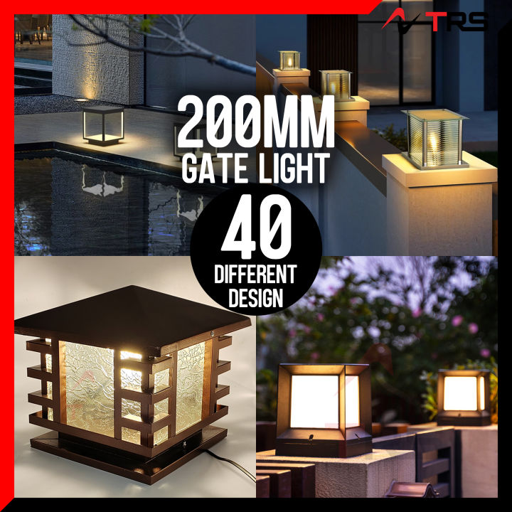 200MM Outdoor Gate Light, Lampu Pagar Outdoor, Weatherproof, Garden ...