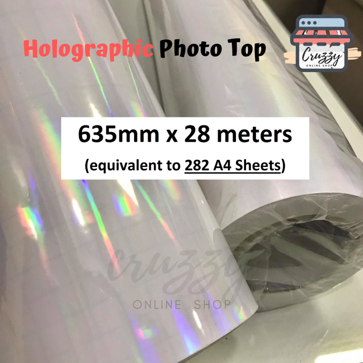 (Rainbow) Classic Plain Holo Holographic Cold Laminating Photo Top ...