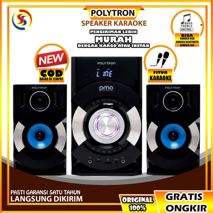 SPEAKER BLUETOOTH SUPER BASS POLYTRON PMA 9527 DAN PMA 9310 GARANSI ...