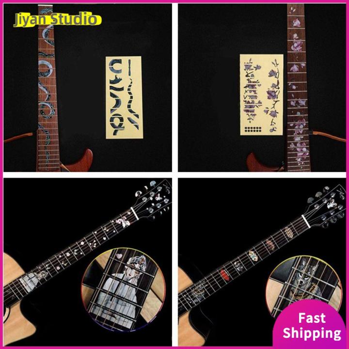 22 Styles Cross Inlay Decals Fretboard Sticker For Electric Acoustic ...