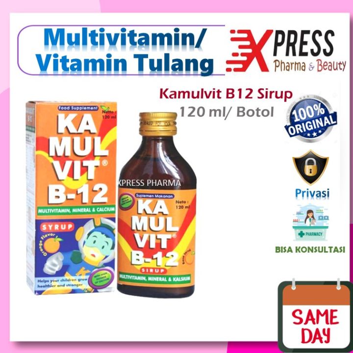 ⚡XPRESS⚡ Kamulvit SIRUP 120 ml Pertumbuhan Vitamin Tulang Anak Syrup ...