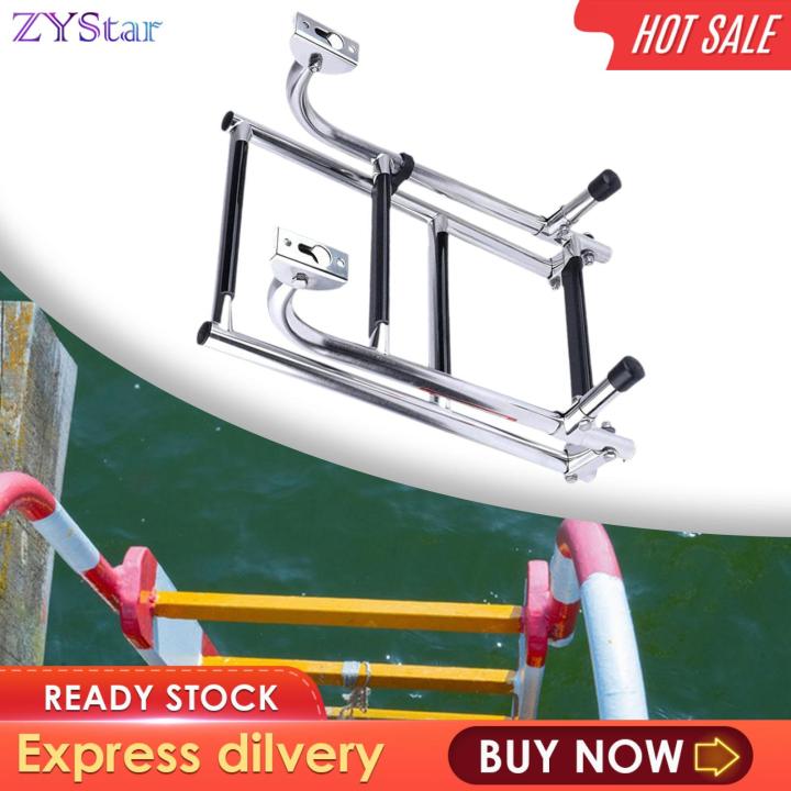 ZYStar Boat Ladder Under Platform Sliding Ladder Stainless Steel Marine ...
