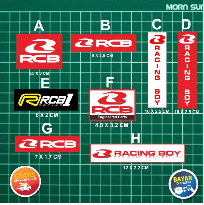 Sticker print RCB racing boy banyak pilihan variasi motor | Lazada ...
