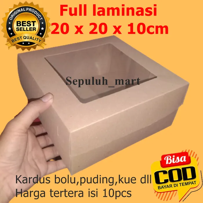 Kardus puding/kotak cake tart/kotak kue/kardus mika/polos/cake box/dus ...