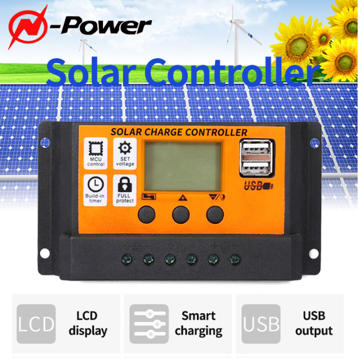 [In Stock] N-Power Solar Charger Controller 100A/60A/50A/40A/30A/20A/10A 12V 24V Auto PWM ...