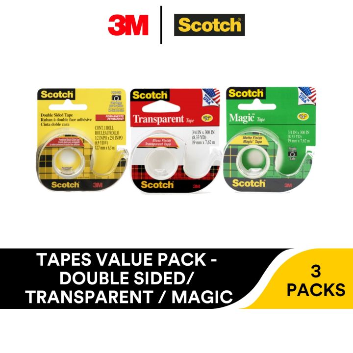3M™ Scotch® Magic Tape, 1 roll/pack, 19 mm x 32.9 m, For office, school ...