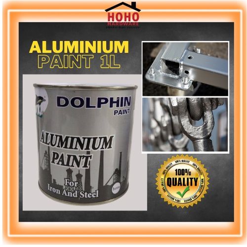 1L Dolphin anti rust aluminium paint ( iron & steel) / Cat pencegah ...