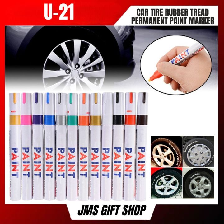 Colors Car Tire Rubber Tread Permanent Paint Marker Pen Waterproof U-21 ...