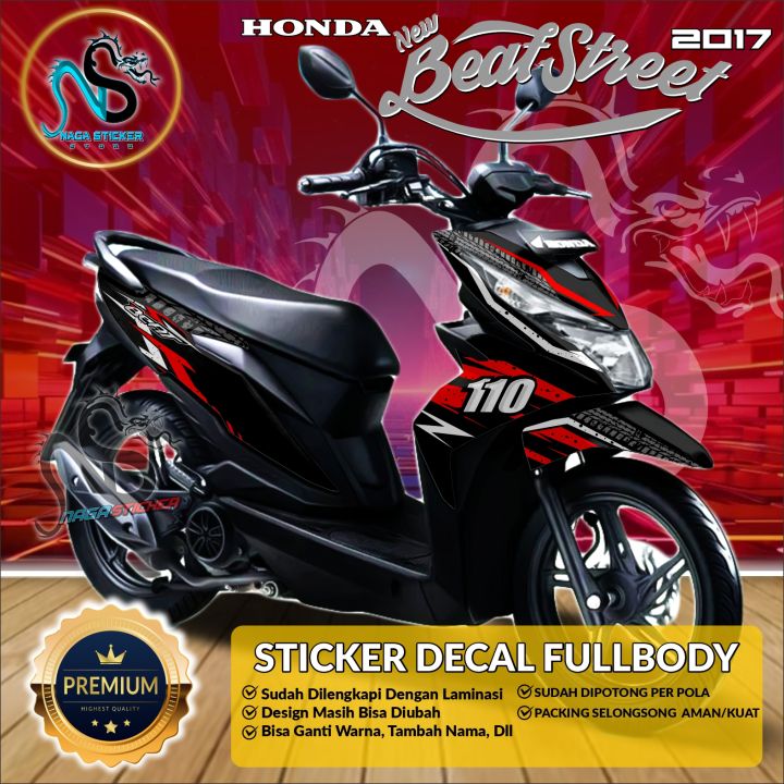 Decal Sticker Motor Full Body Honda Beat Street 2017 Variasi NS3507 ...