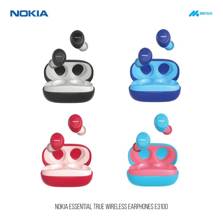 Nokia หูฟังไร้สาย True Wireless รุ่น E3100 สีแดง รองรับ Android และ ...