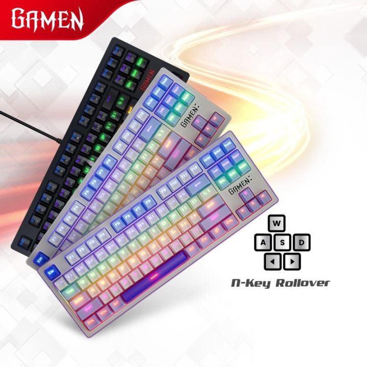 GAMEN Titan II Mechanical Pluggable Switch Blue Gaming Keyboard Wired ...