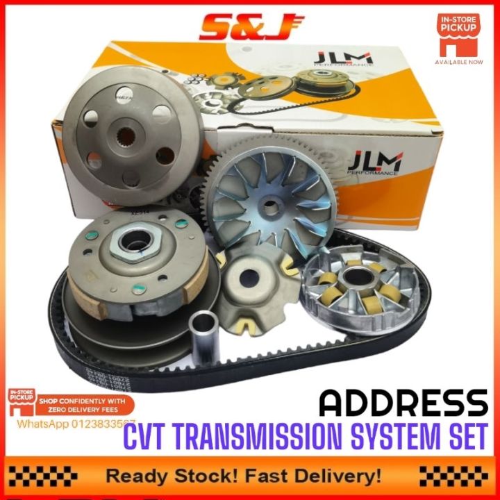 JLM SUZUKI ADDRESS 110 CVT TRANSMISSION SYSTEM SET PULLEY COMPLETE SET ...