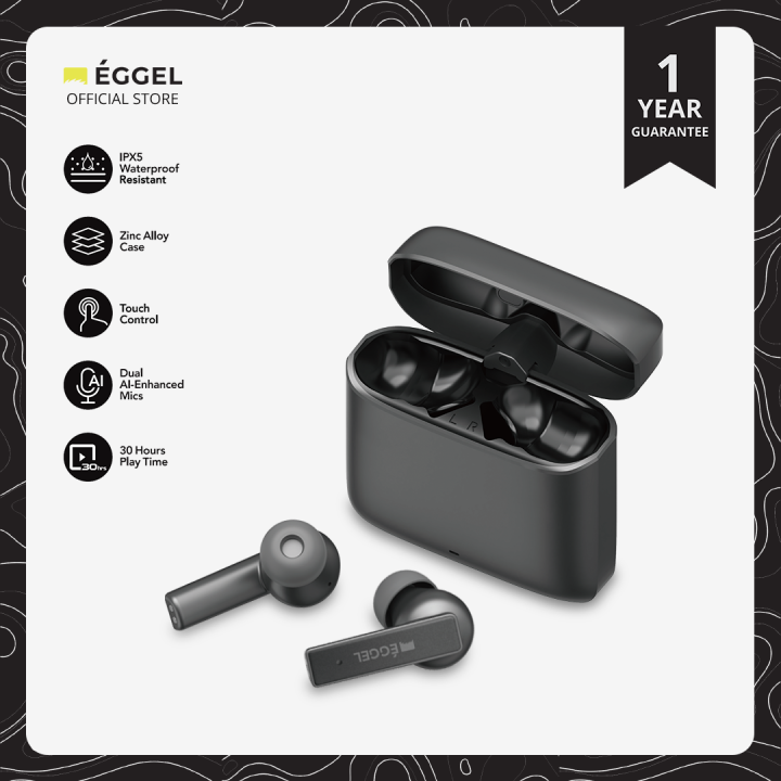 Eggel SteelBuds Zinc Alloy Metal TWS Bluetooth Earphone with AI Mics ...