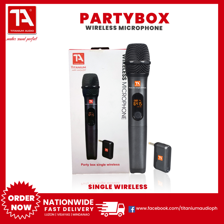 Titanium Audio Party Box Wireless Microphone / Plug and Play /1pc ...