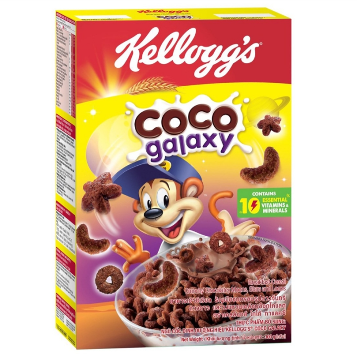 เคลล็อกส์ โกโก้ กาแลคซี่ ธัญพืชอบกรอบเคลือบช็อกโกแลต 300 ก.KELLOGG'S ...