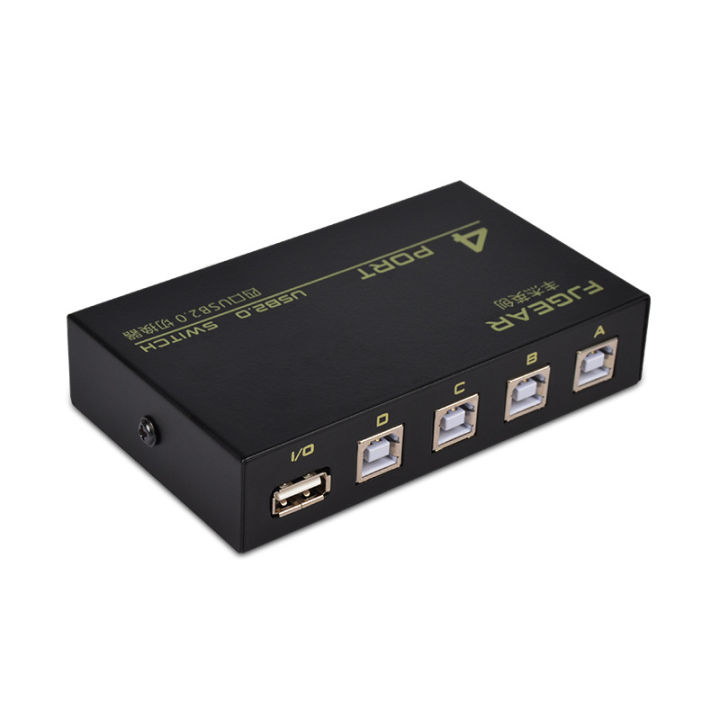 【Wireless】 4 Port USB 2.0 Share Switch Switcher Selector Box Hub For PC Scanner Printer FJ-1A4B ...