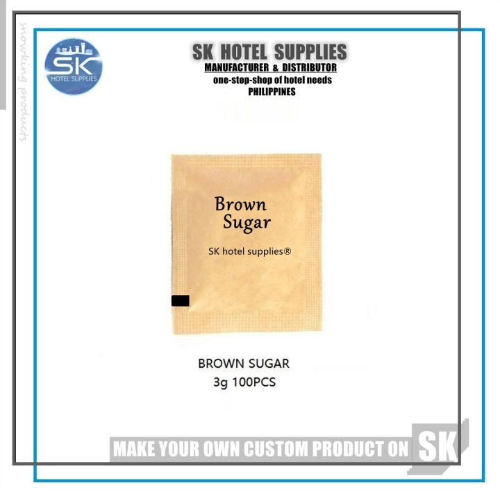 【SK】 100pcs Brown Sugar sachet instant sugar-Hotel Amenities | Lazada PH