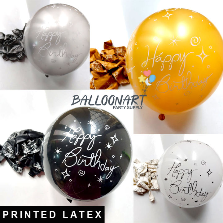 Balon Latek Happy Birthday Latin/Balon Ulang Tahun/Balon Printed HBD ...