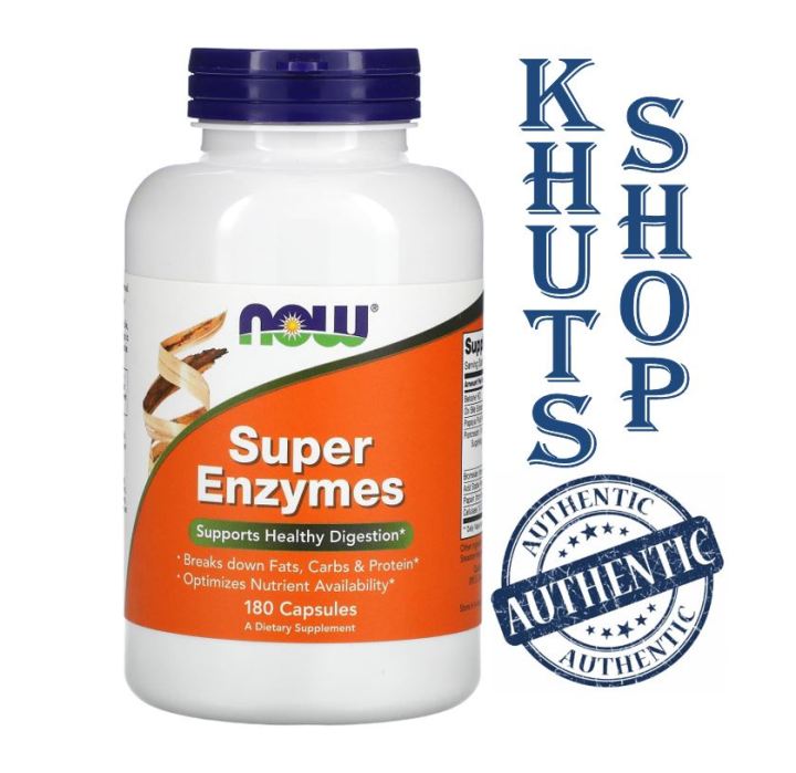 Super Enzymes 180 Capsules, Support Healthy Digestion, Now Foods ...