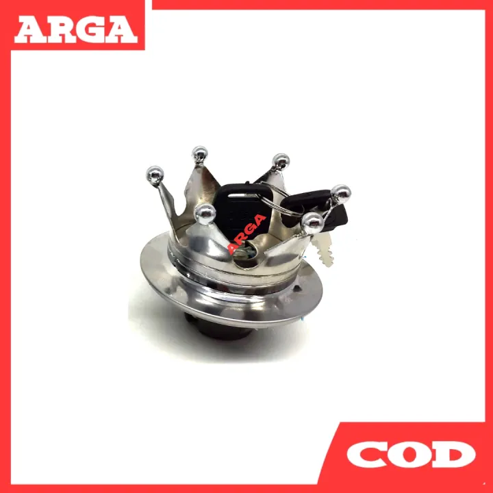 TUTUP TANGKI TANKI MAHKOTA VIXION OLD FULL BESI CROME HIGH QUALITY ...