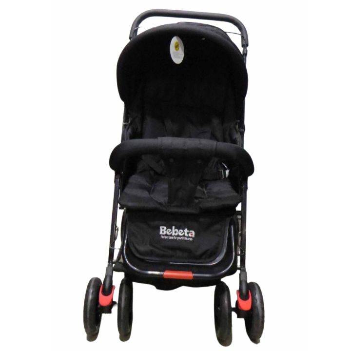 Bebeta Reversible and Foldable Stroller Buggy Type Linen Fabric 5 Point ...