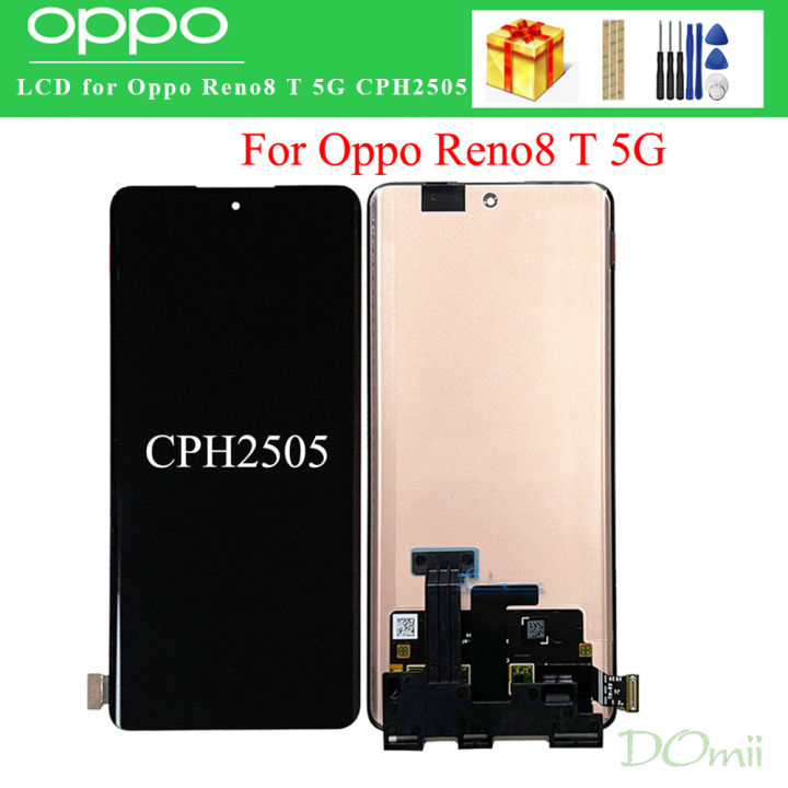 Original AMOLED Black 6.7 Inch For Oppo Reno 8t Reno8 T 5G CPH2505 LCD Display Screen Touch ...