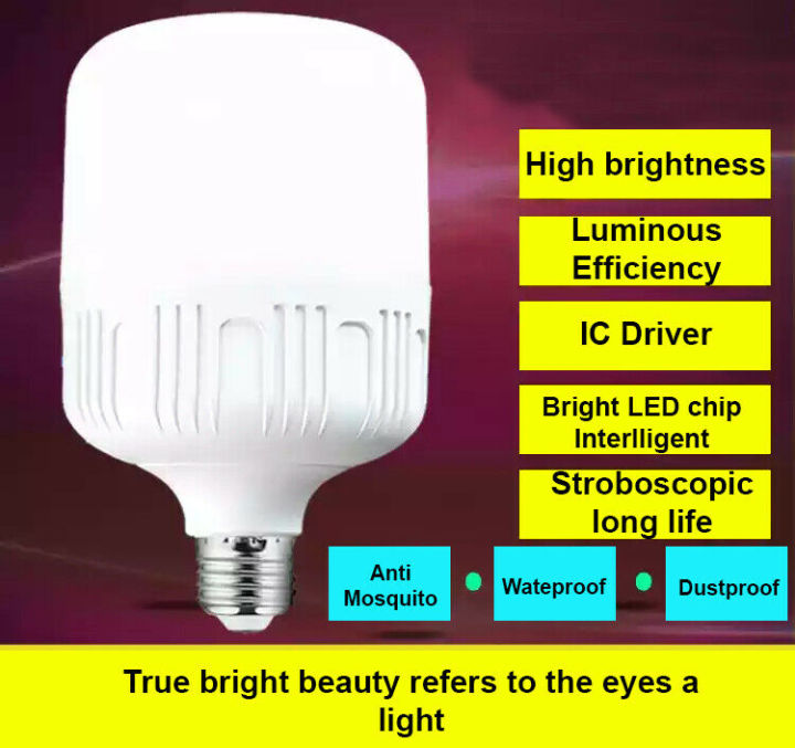 LED Light Bulb 5W 10W 15W 20W 30W LED Lamp Cool White E27 Energy-saving LED Bulb | Lazada PH