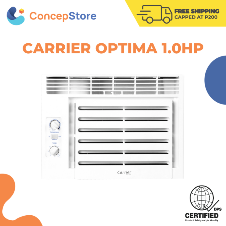 Carrier 1.0 HP Optima Window Type Air Conditioner | Lazada PH