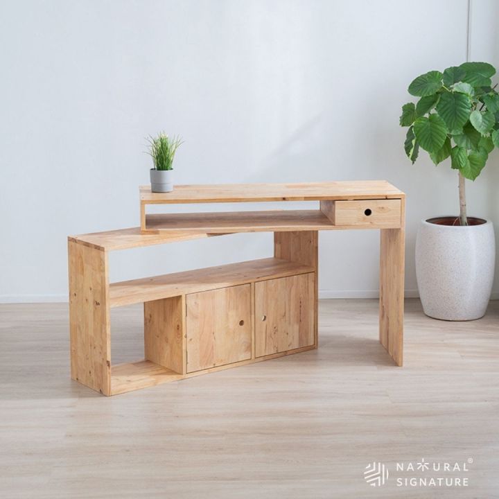 Natural Signature 4756 Tetris 2 in 1 desk/Solid wood/Wooden Table ...