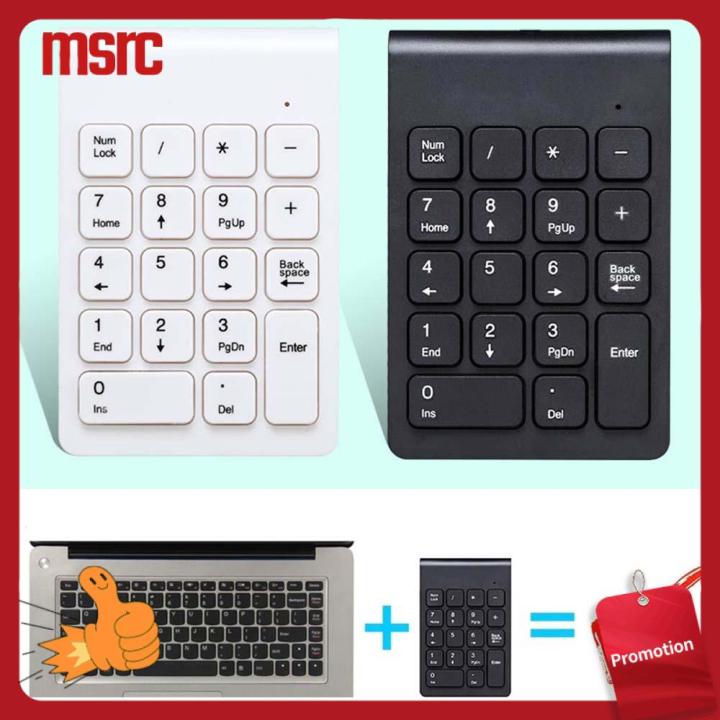 MSRC 2.4G Computer Peripherals Portable Ultra-Thin Wireless Number Pad Digital Keyboard 18 Keys ...