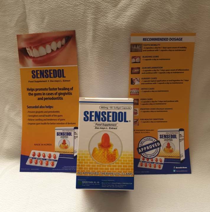 Sensedol Food Supplement for Gums 60pcs Soft Gel Capsule/box | Lazada PH