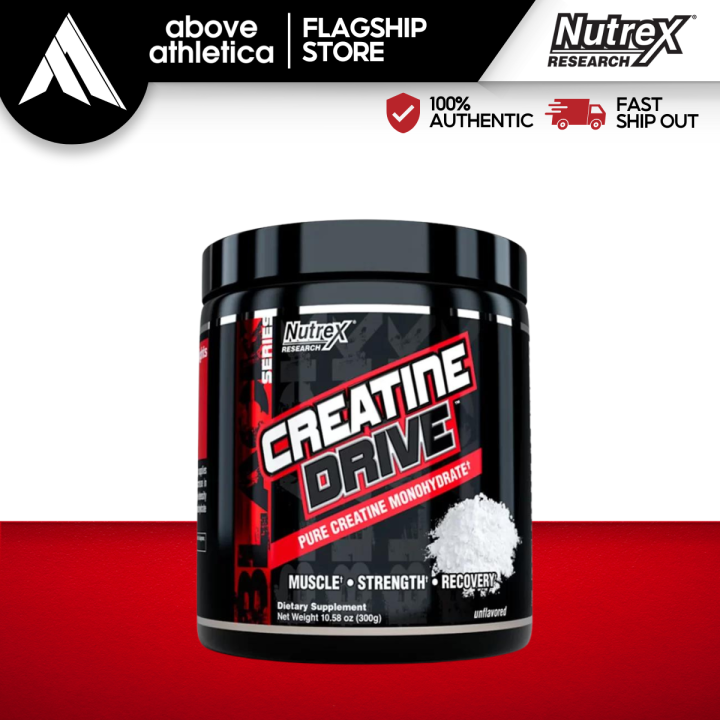 Nutrex Research Creatine Drive CreaPure Monohydrate Powder 300g - 60 ...