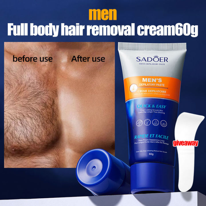 Men's Refreshing Hair Removal Cream - Deep Clean Depilation for ...