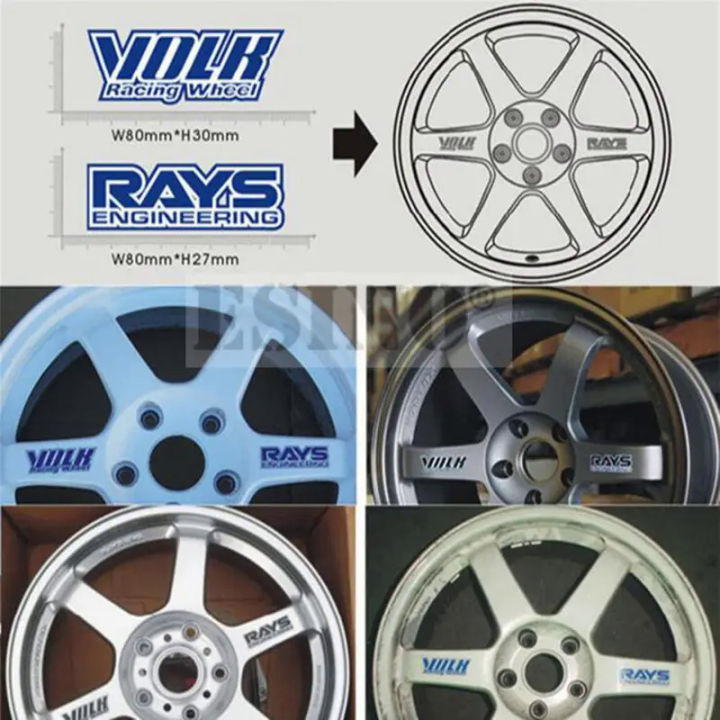 Volk Rays Car Styling Classical Wheel Rim Decorative Vinyl Creative ...