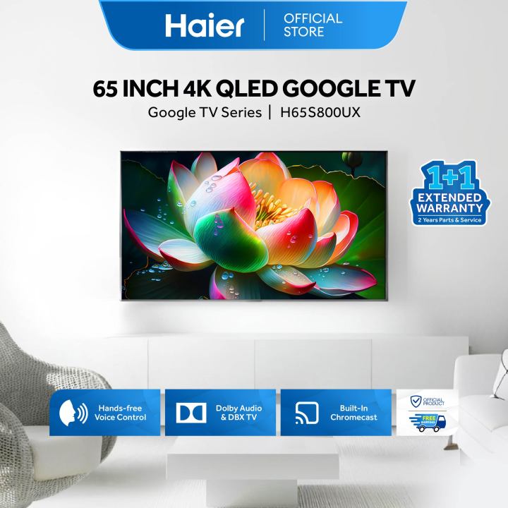 [NEW] Haier H65S800UX 65 Inch QLED Google TV (Netflix & Youtube One ...