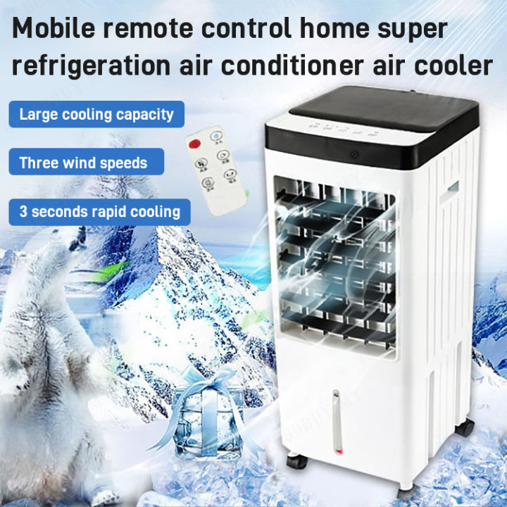 Household Air Conditioning Fan Air Cooler Silent Remote Control Cold ...