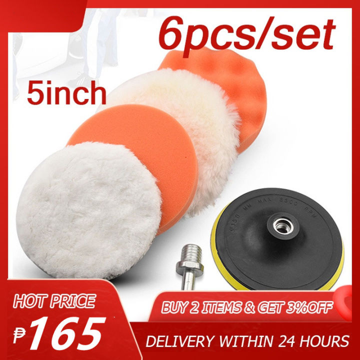 Buffing Pad Polishing Sponge Pads Car Auto Sponge Polisher Sponge 6pcs ...