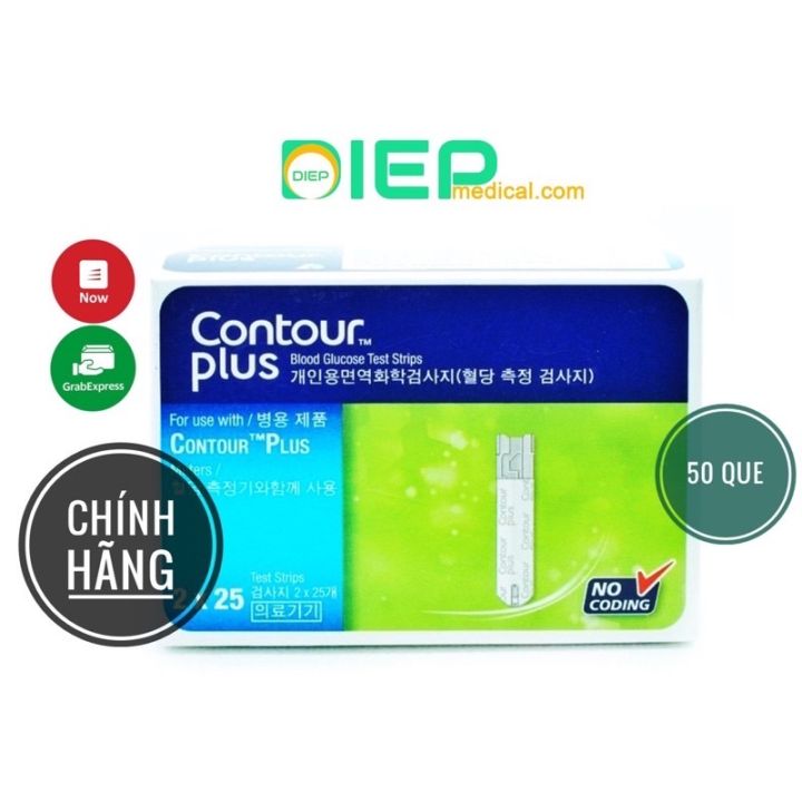 CONTOUR PLUS (Lọ 25 que hoặc hộp 50 que) - Que thử đường huyết dùng cho ...
