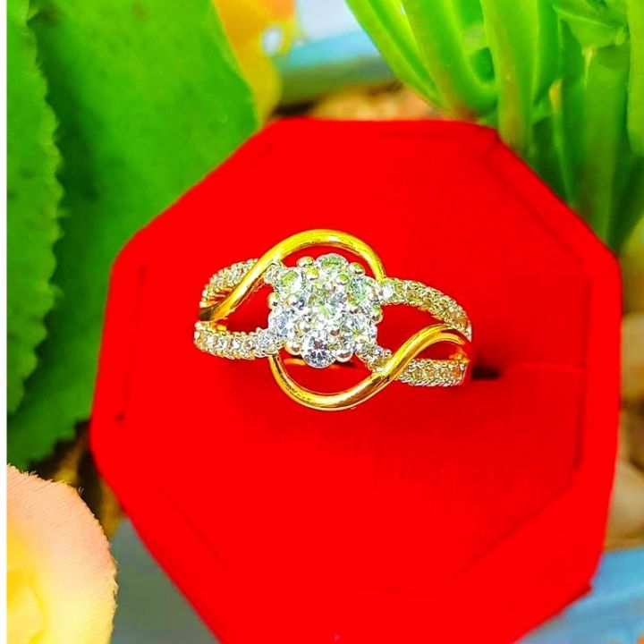 JIJD W03 แหวนแฟชั่น*** แหวนฟรีไซส์** แหวนทอง แหวน แหวนทองชุบ แหวนทองสวย ...
